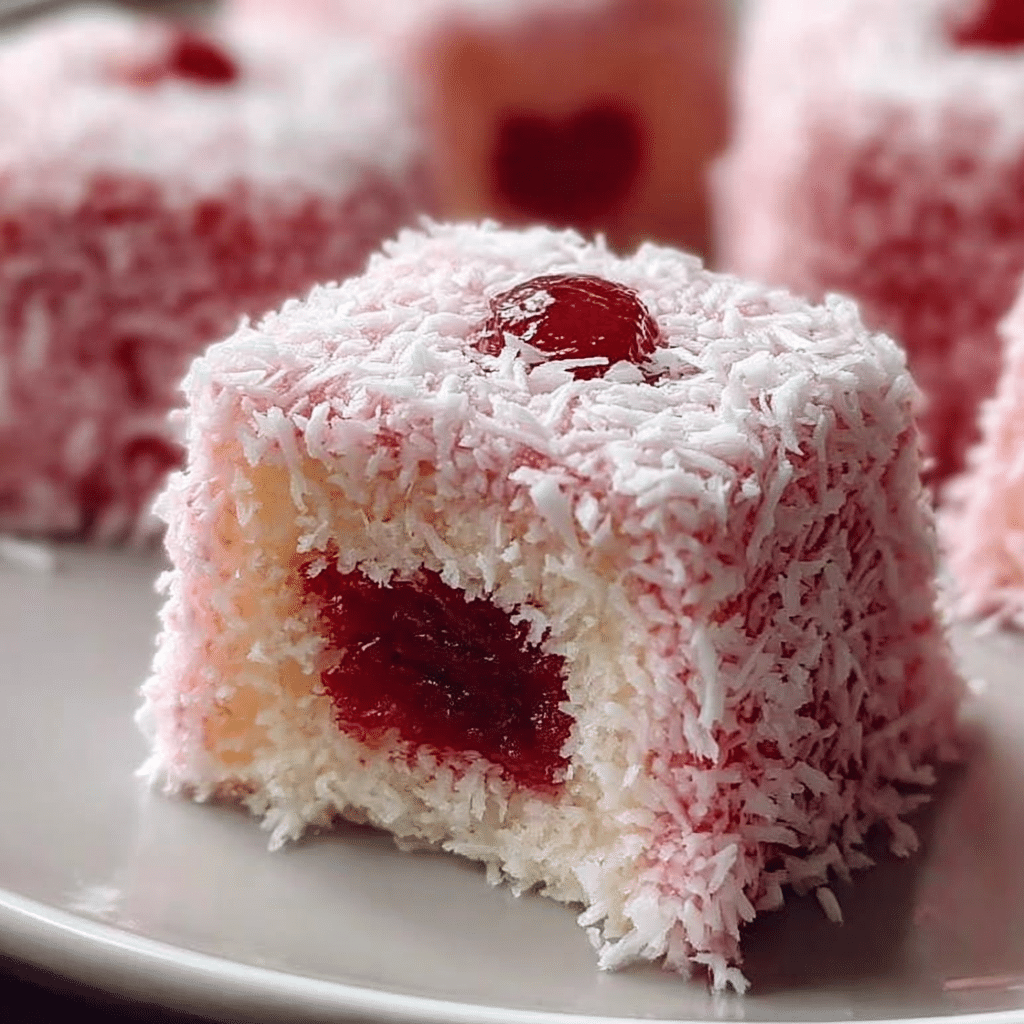 Vintage Australian Pink Jelly Coconut Cakes