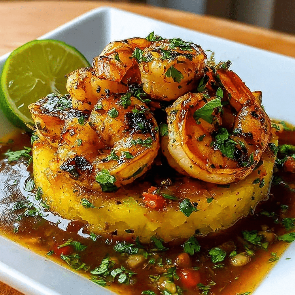 Garlic Shrimp Mofongo