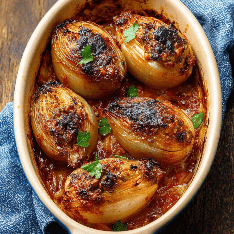Greek Stuffed Onions