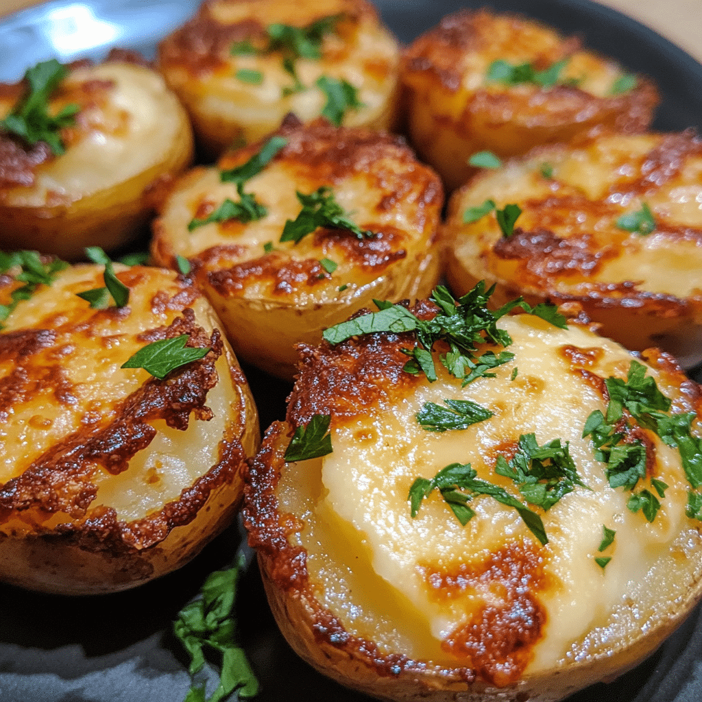 golden-brown twice-baked potatoes with crispy skins